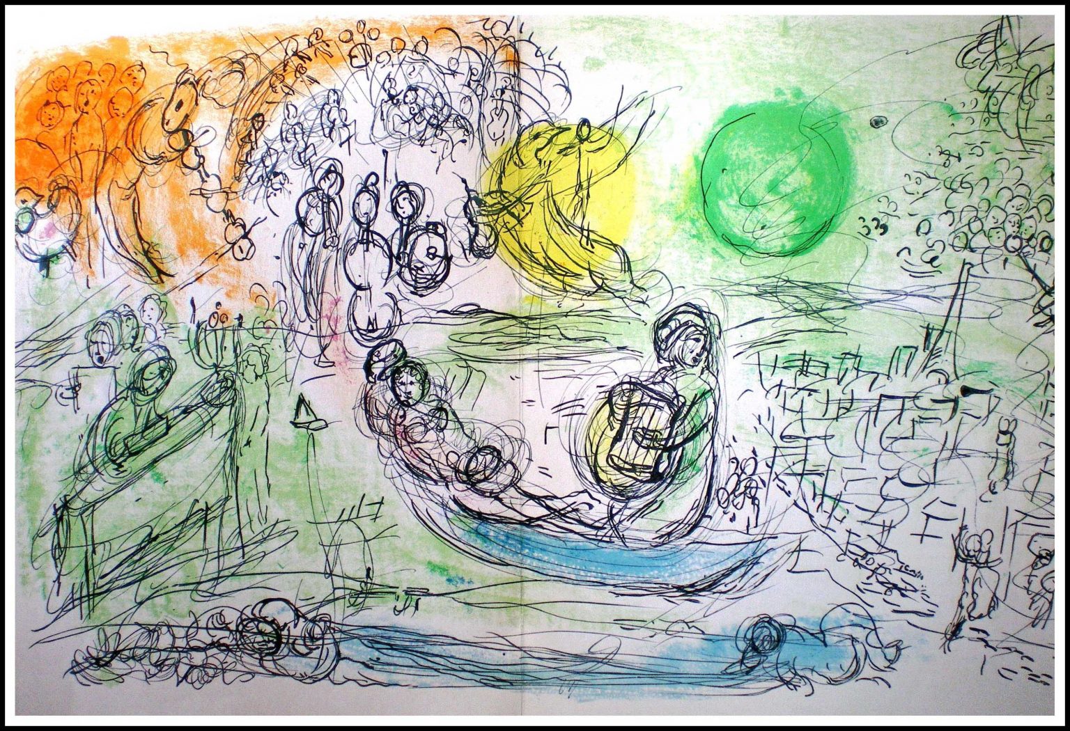 Marc CHAGALL - Le concert, original lithograph chagall, 1957 - GALERIE 41