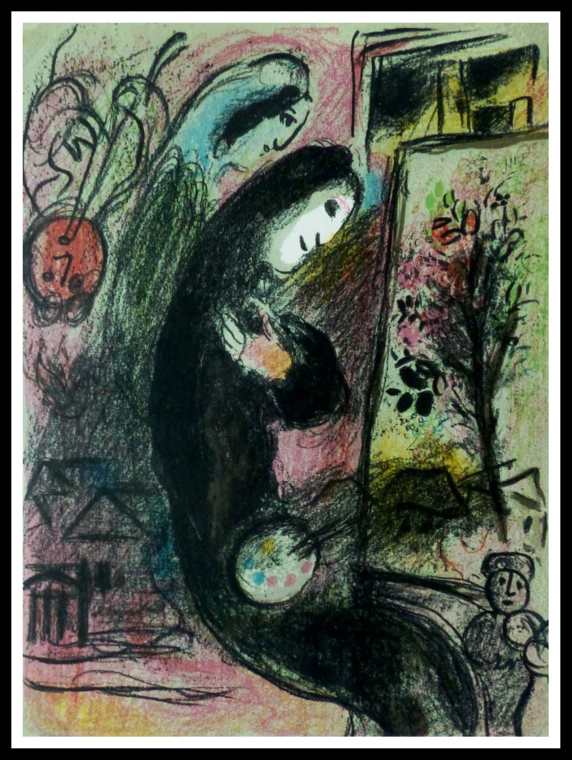 Marc CHAGALL - INSPIRATION - original lithograph Chagall 1963 - GALERIE 41