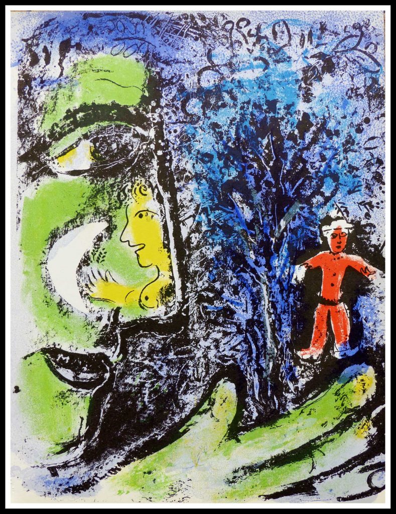 Original lithograph Marc CHAGALL - Le profil et l'enfant rouge - 1960 ...