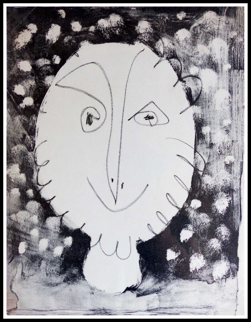 Pablo Picasso, original Lithograph - Portrait - PICASSO - 1949 - GALERIE 41