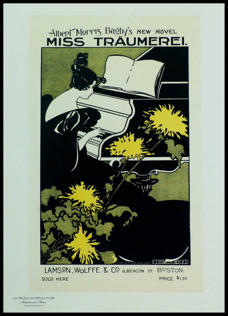 Original lithography Ethel REED, Miss TRÄUMEREI - Masters of poster ...
