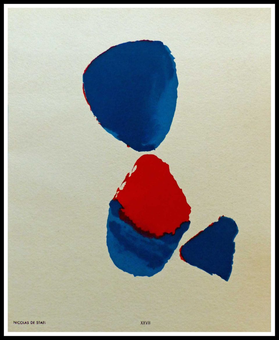 Nicolas de STAËL, Composition, original stencil Plate N° 27 1952 ...