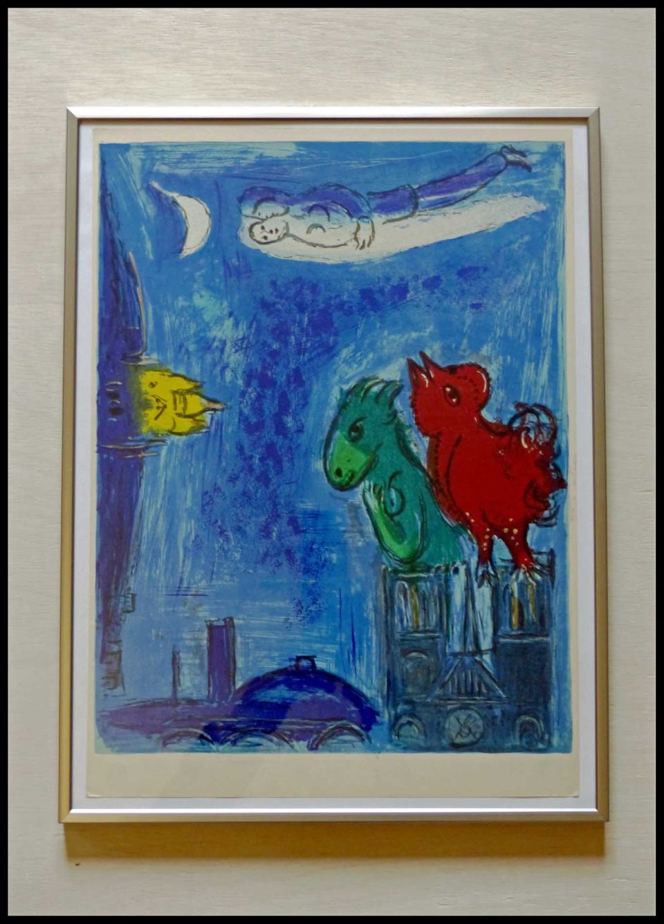 Marc CHAGALL - Les monstres de Notre Dame, 1954, original lithograph DLM 66-67-68, Paris ...