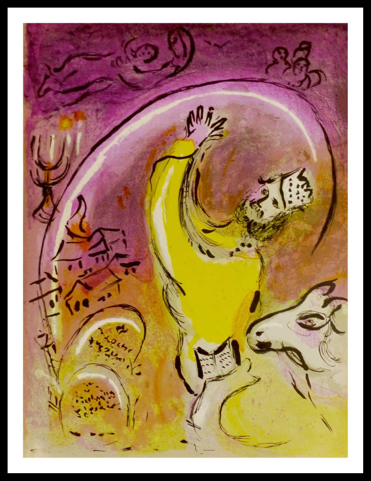 Marc CHAGALL - Salomon, 1956, The Bible, original lithography - GALERIE 41