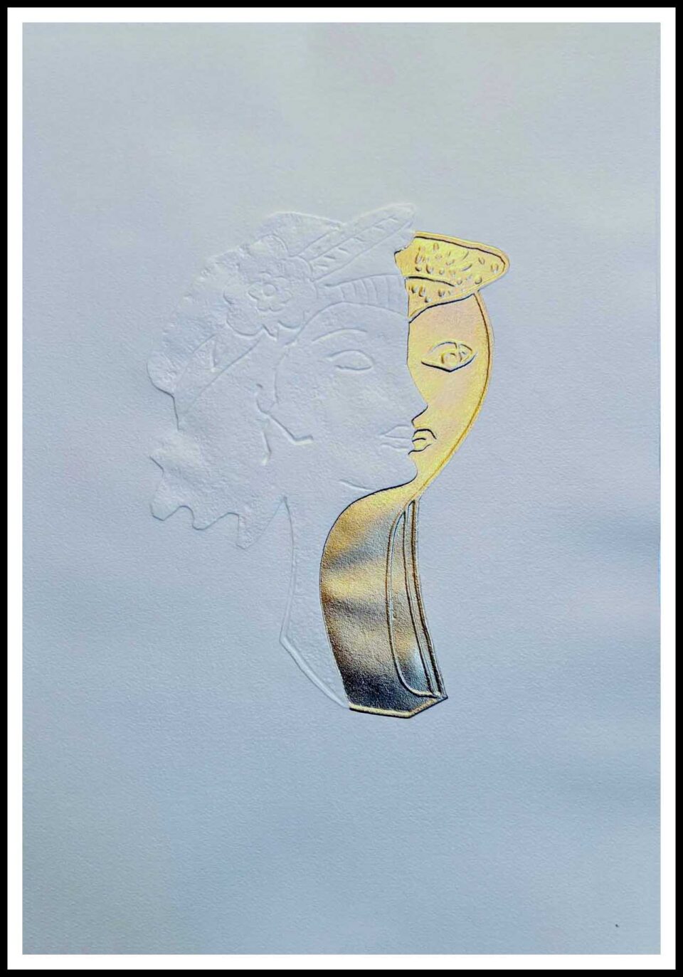 Georges BRAQUE : Des dieux et des déesses VI, silk and gold 1971 ...