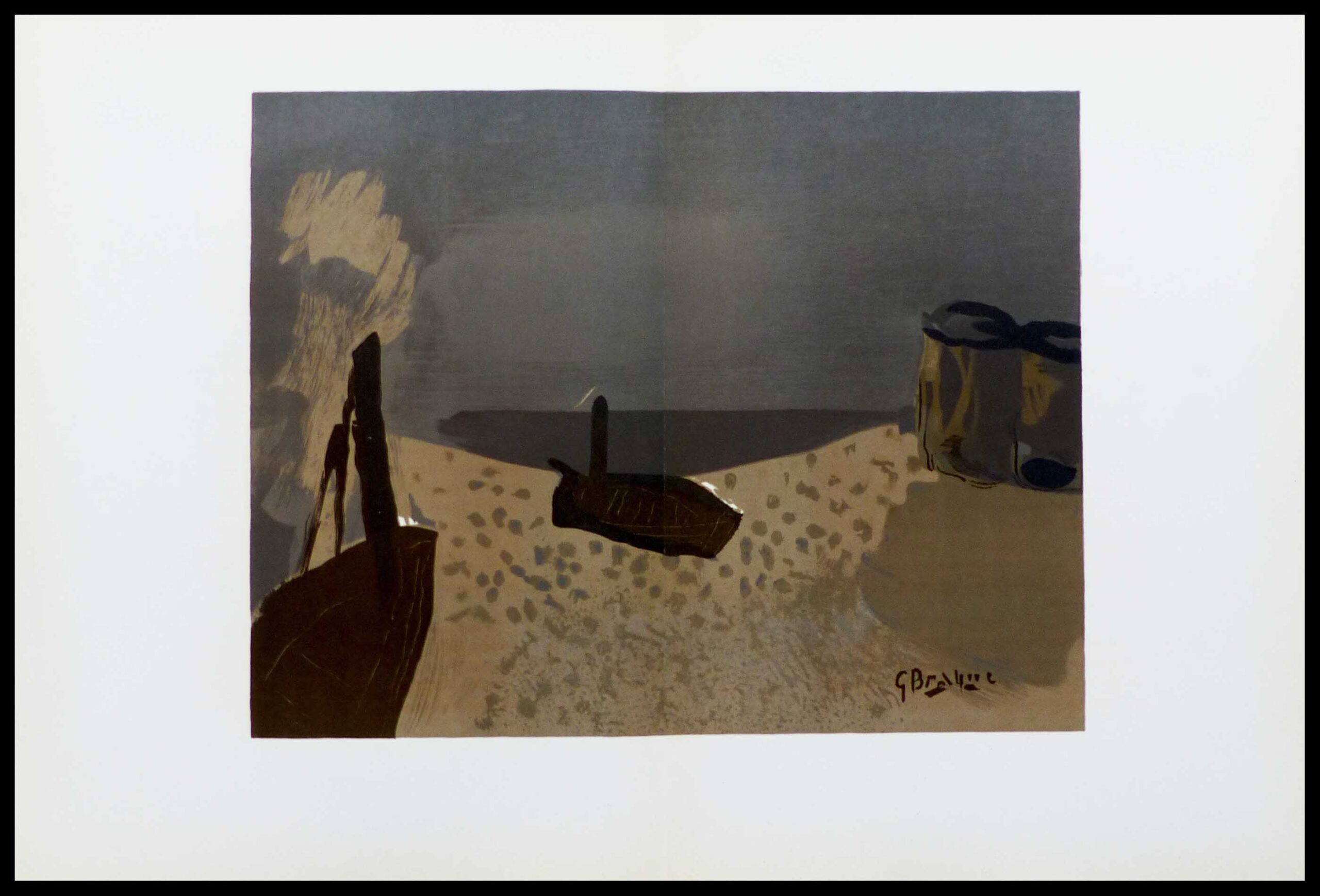 Georges BRAQUE : Paysage marin, lithography signed 1952 - GALERIE 41